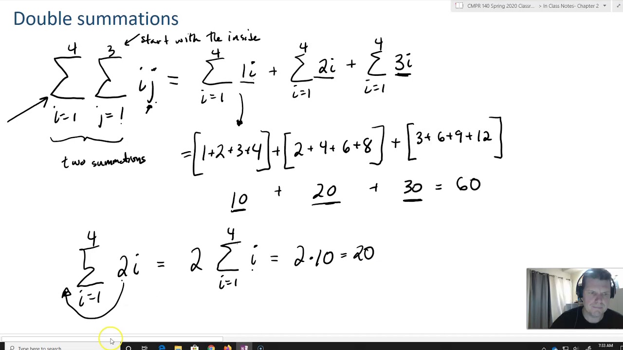 Double Summations Youtube