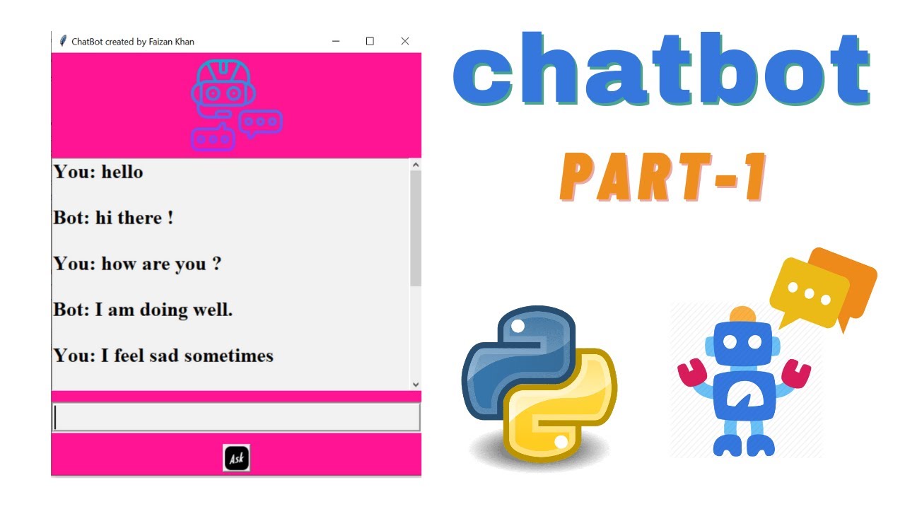 Talking Chat Bot Part 1 Python Gui Project For Beginners From