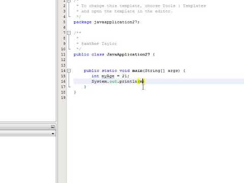How To Declare A Variable With Java Using Netbeans Ide Youtube