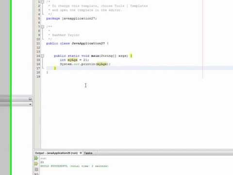 How To Declare A Variable With Java Using Netbeans Ide Youtube