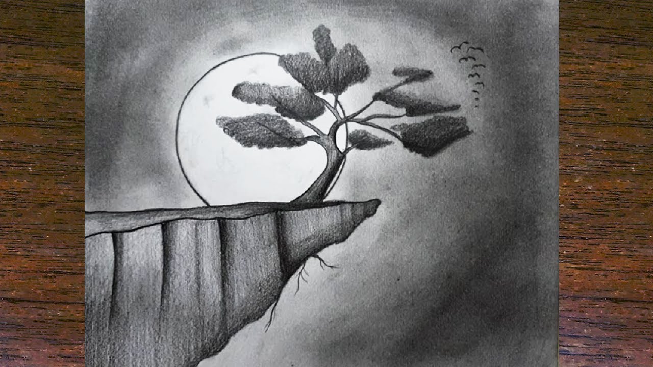 How To Draw A Landscape Step By Step Drawing Landscape Youtube