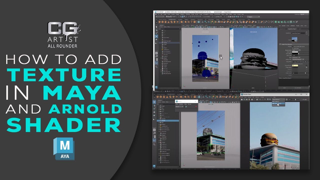 Maya Tutorial How To Add Texture In Maya And Arnold Shader Cgi Ad