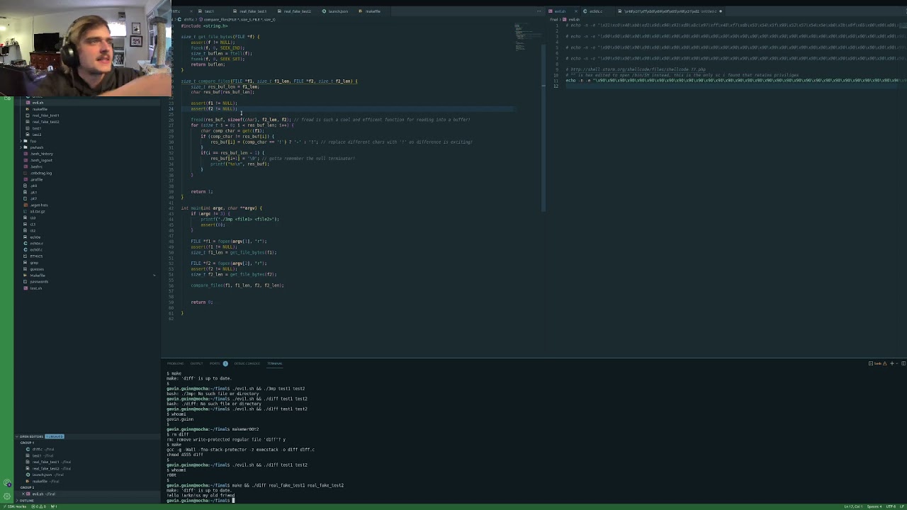 525 Final Demo Buffer Overflow Shellcode Injection Youtube