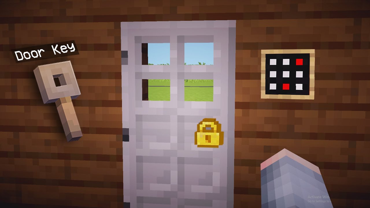 Minecraft How To Lock Doors Mcpe Java Youtube