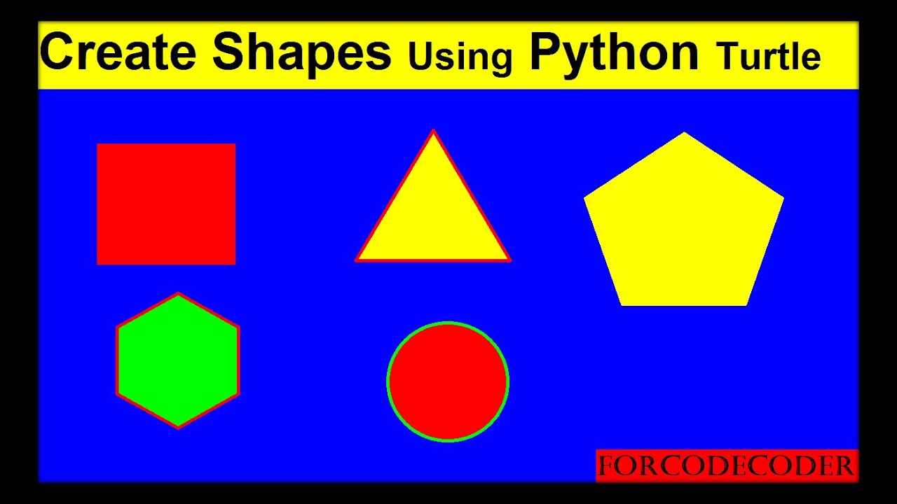 Create Different Shapes Using Python Turtle Gui Youtube
