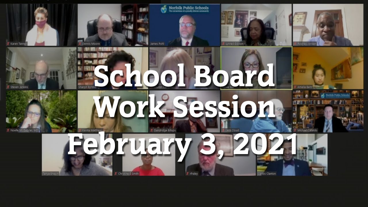 School Board Work Session 2 3 21 Youtube
