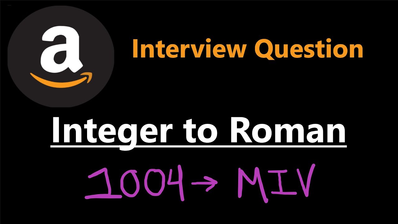 Integer To Roman Leetcode 12 Python Youtube