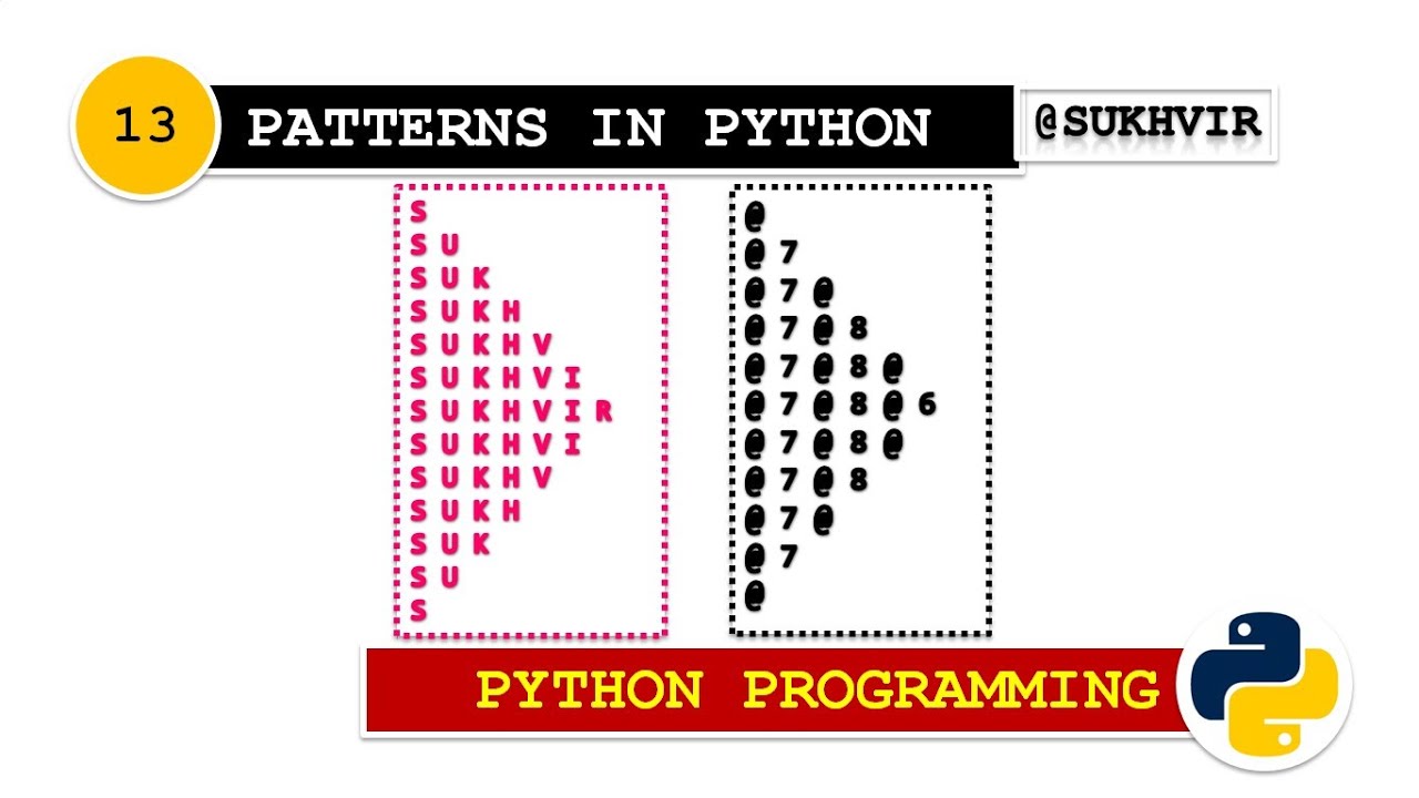 Patterns In Python Part 13 Youtube