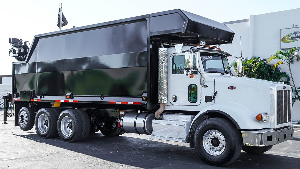 Used And Refurbished 2015 Peterbilt 365 Rear Load Grapple Truck With