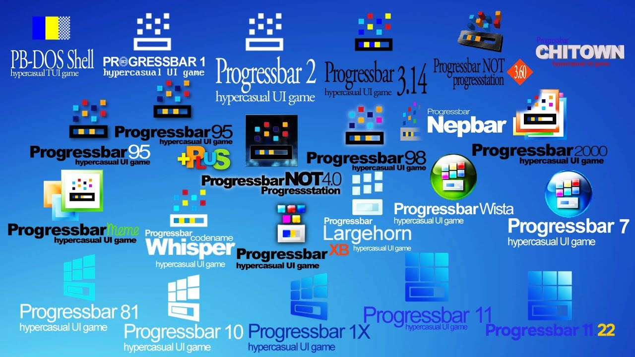 All Progressbar95 Themes Played At Once Youtube