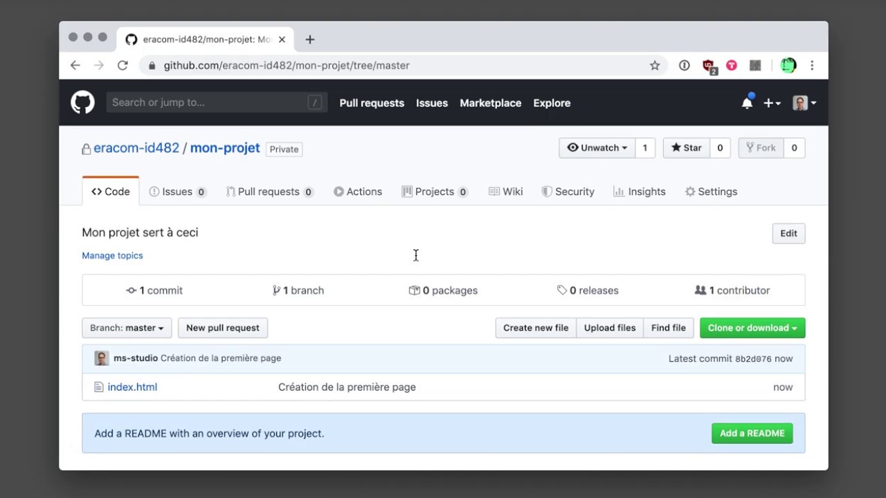 Créer Un Projet Sur Github Youtube