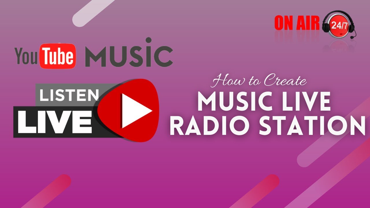 How To Create Youtube Music Radio Station 24 7 Live Broadcasting