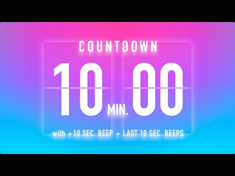 10 Minute Countdown Timer рџ Flip Clock With Beep Every 10 Seconds рџ рџ