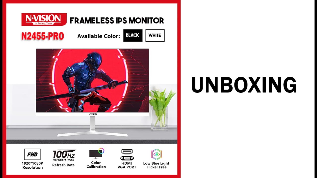 Nvision 22 24 27 Inch Ips Monitor 100hz Framless Flat Fhd Gaming