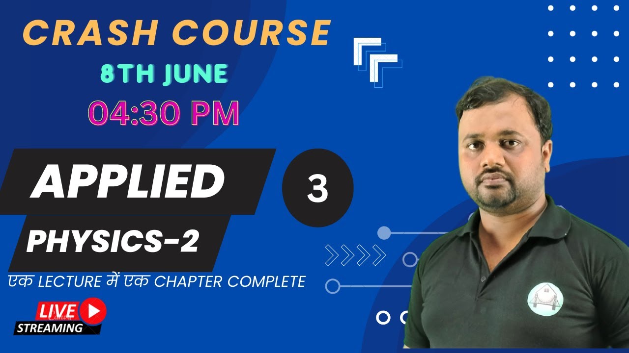 Applied Physics 2nd Crash Course Chapter 3 Electrostatics Youtube