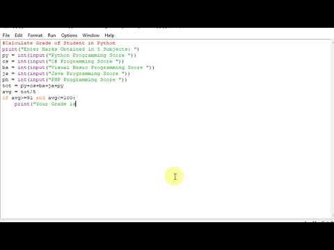 Calculate Grade Of Student In Python Youtube