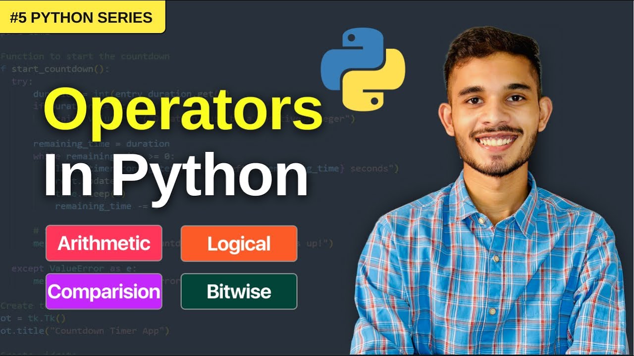 Operators In Python Python Tutorial For Beginners From Basic To