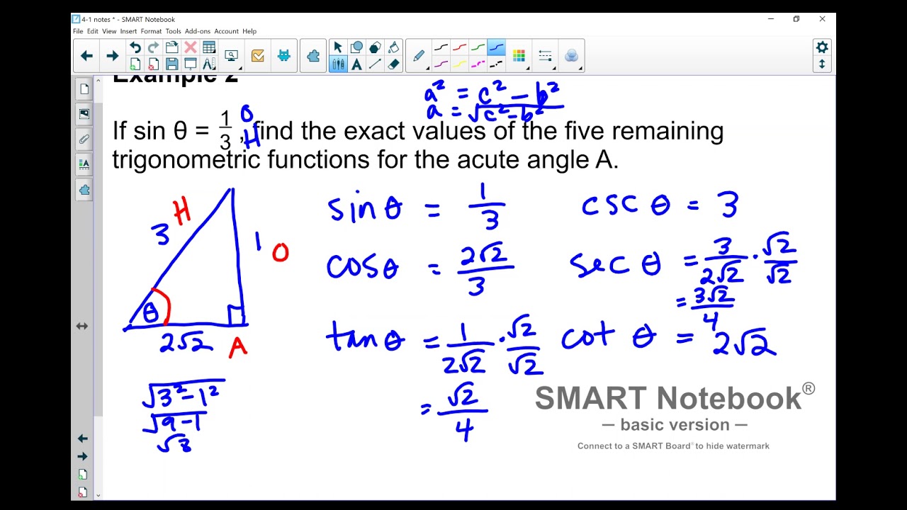 Precalc 4 1 Notes Youtube