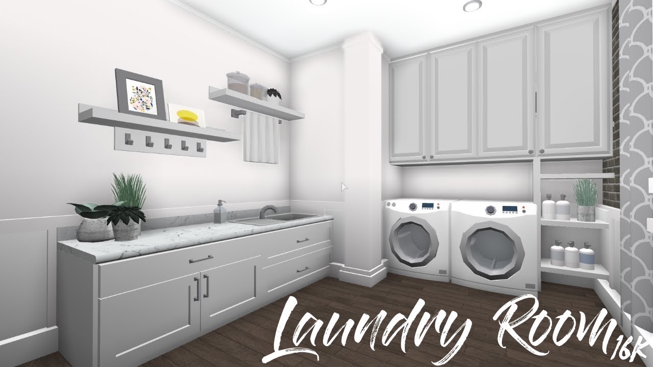 Cute Aesthetic Bloxburg Laundry Room Ideas