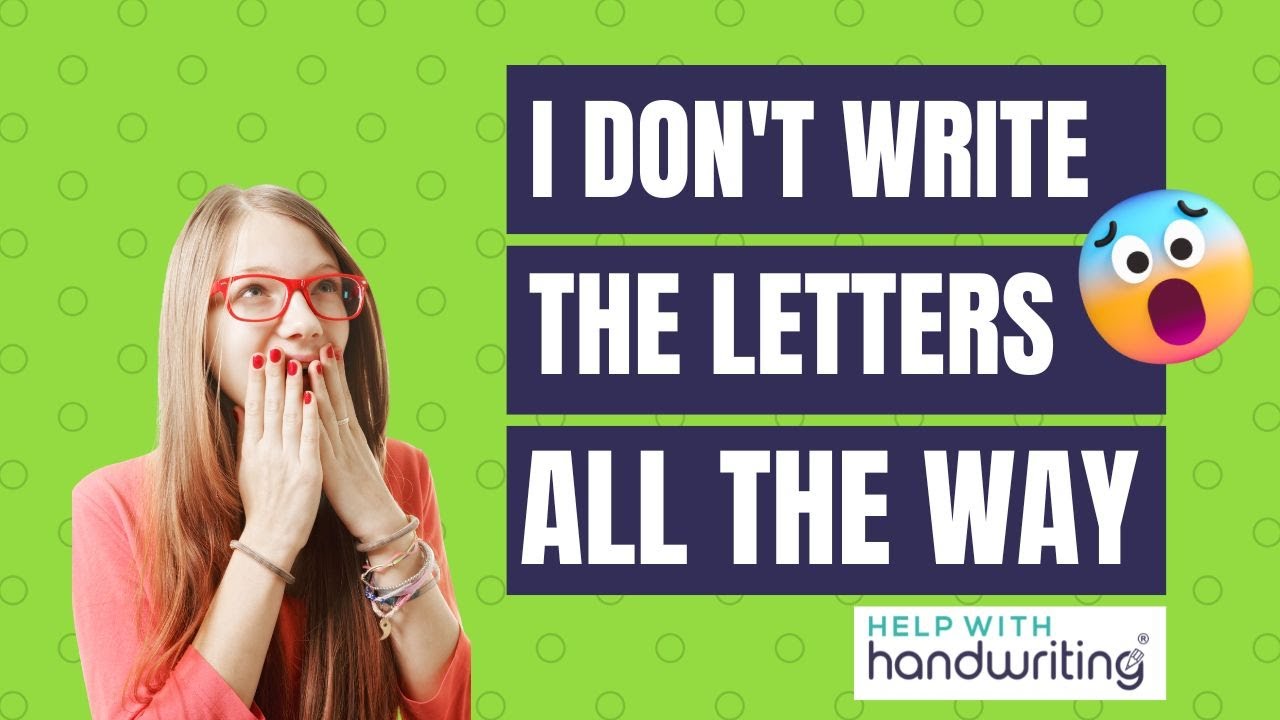 Tuesday Tutorials Help With Handwriting