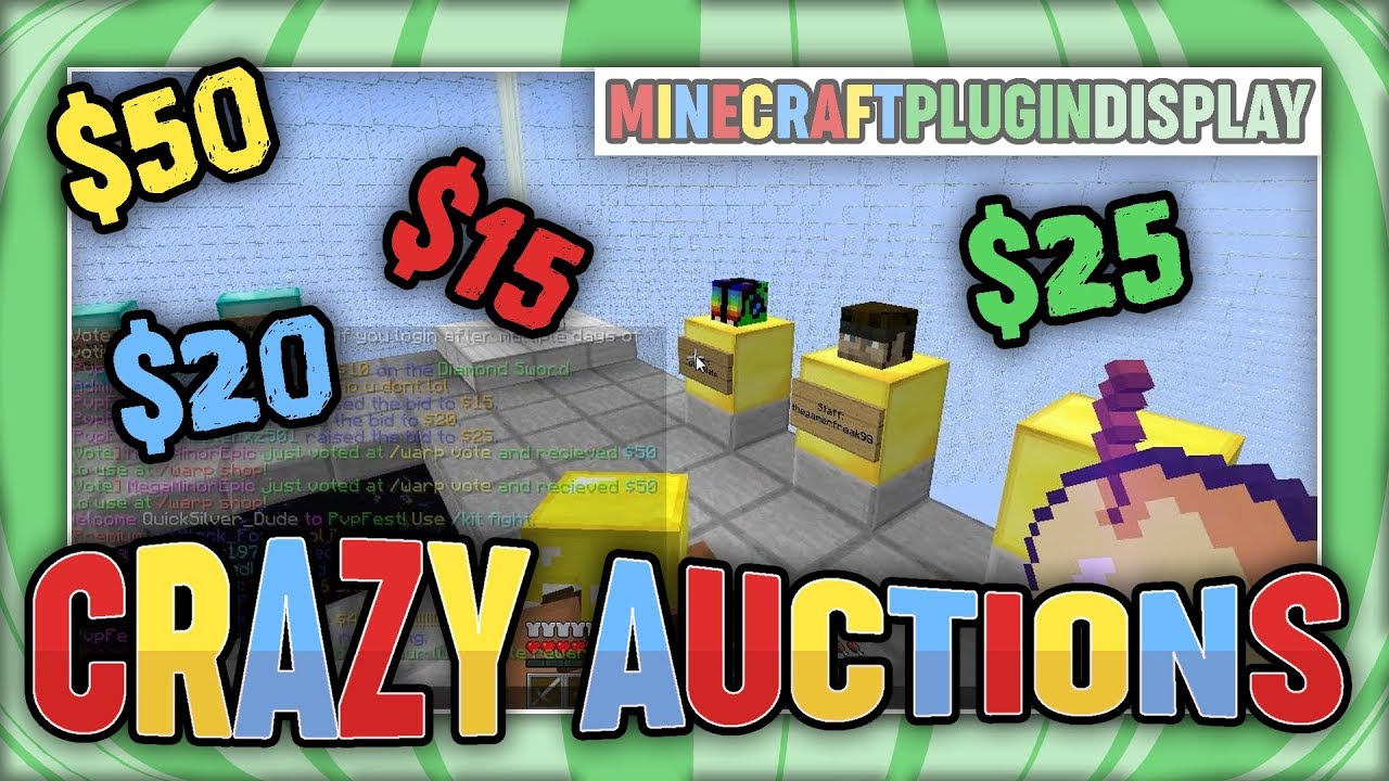 Minecraft Plugin Display Crazy Auctions Youtube