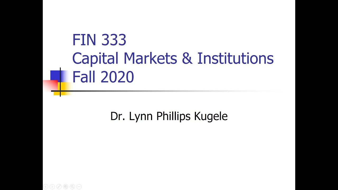 Fin333 Intro 07312020 Youtube