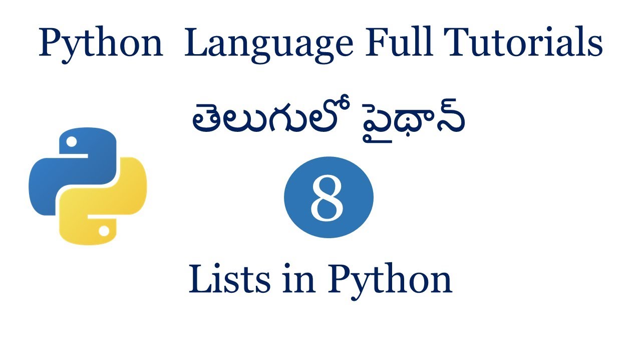 Lists In Python Telegu Python What Is List In Python Lists In