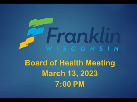 Board Of Health Meeting 3 13 2023 7 Pm Youtube