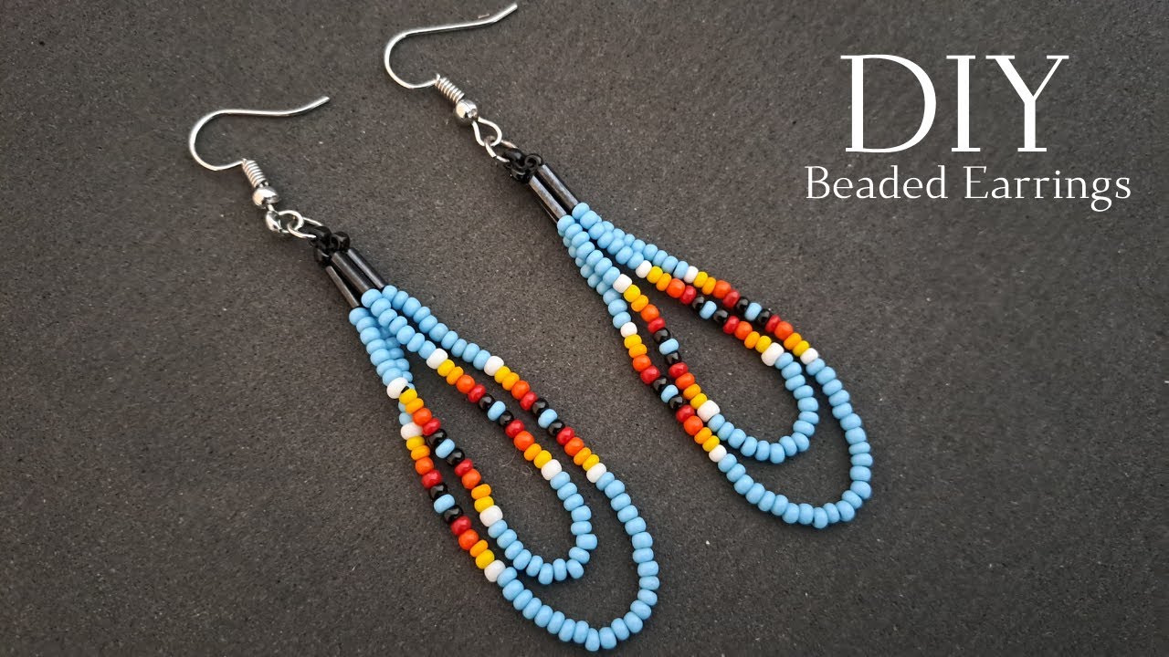 Make Gorgeous Beaded Earrings In Minutes Diy Beaded Earrings Tutorial