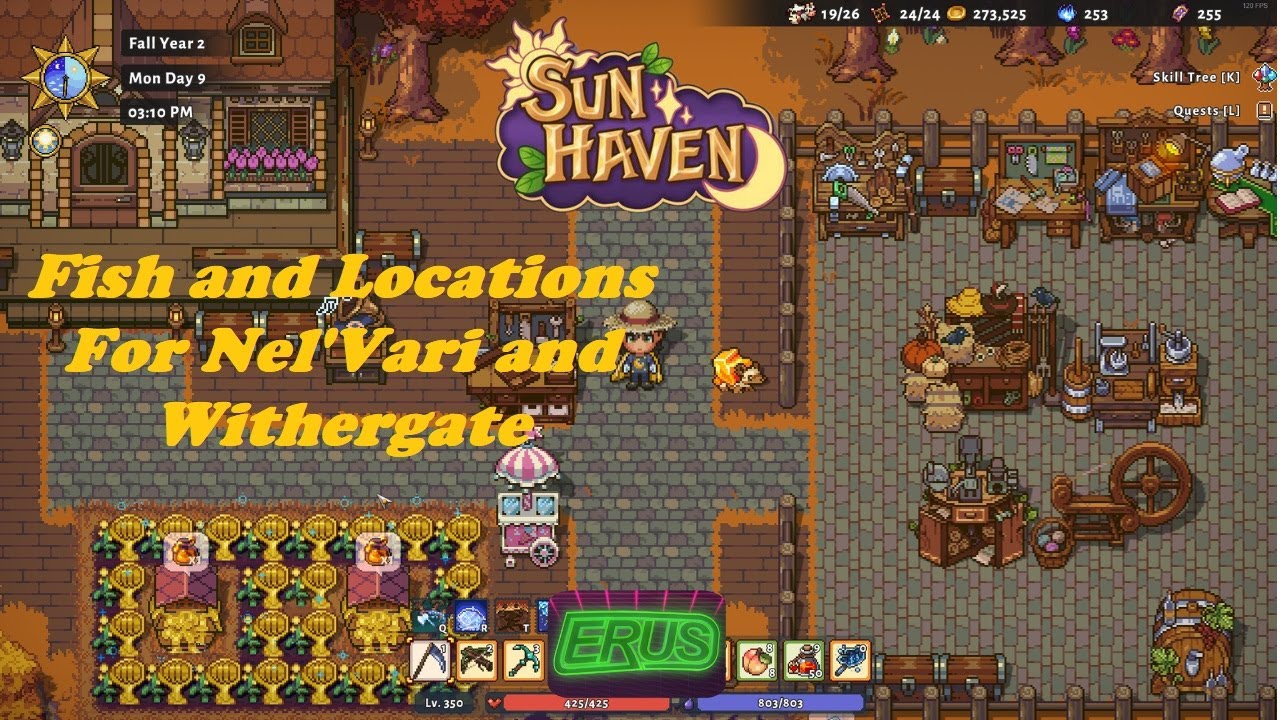 Sun Haven Nel Vari And Withergate Fish And Location Guide Youtube
