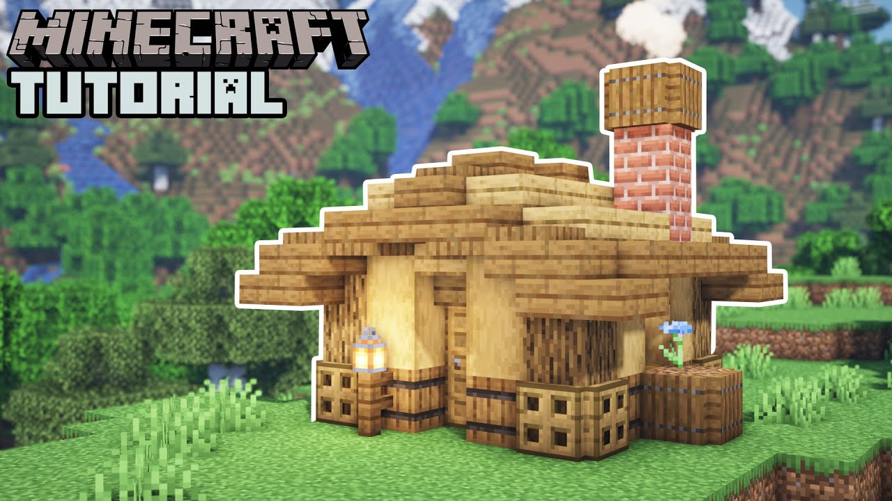 Minecraft Small Starter House Tutorial How To Build Youtube