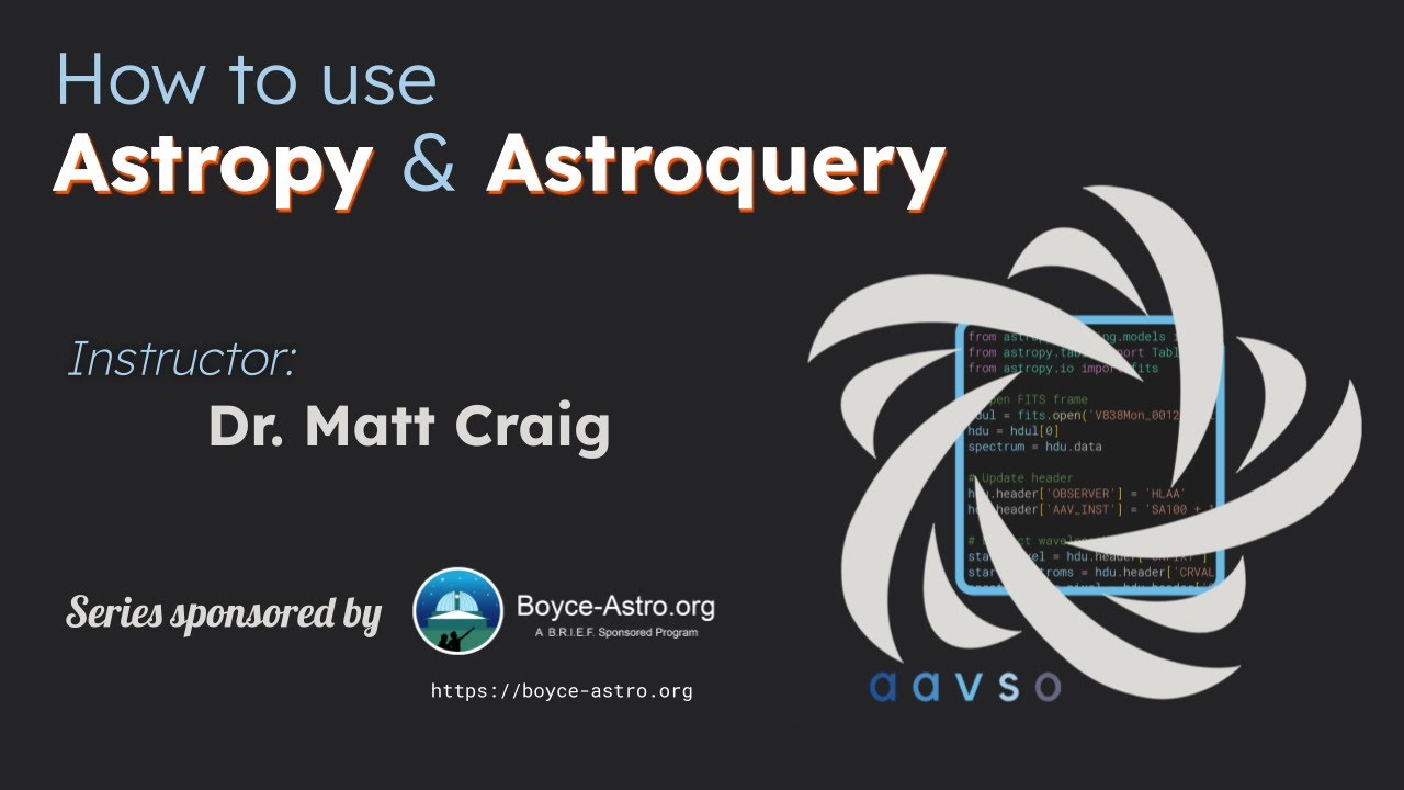 How To Use Astropy Astroquery Youtube
