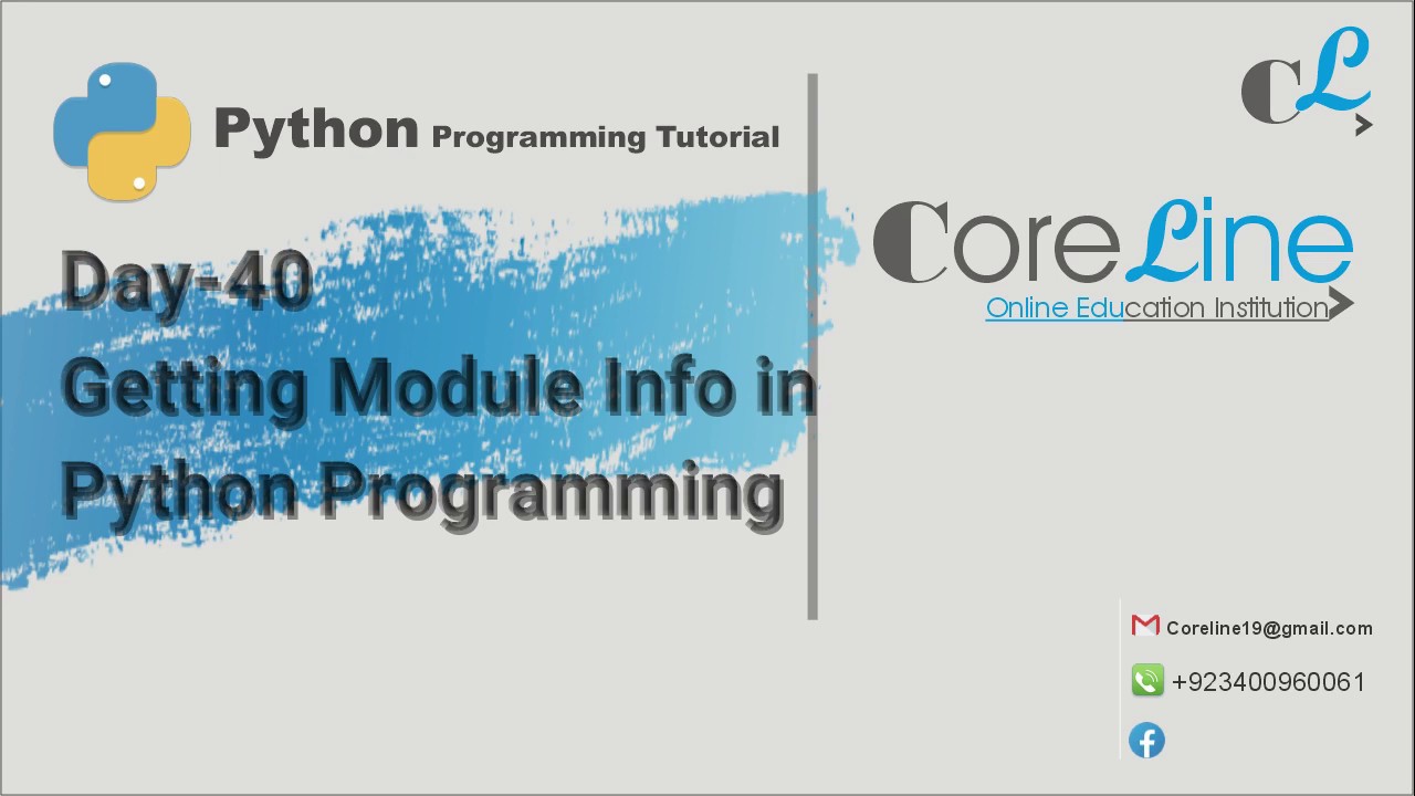 Getting Module Info In Python Programming Youtube