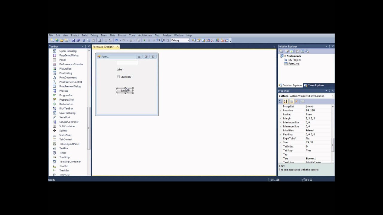 If Statements In Visual Basic 2010 Youtube