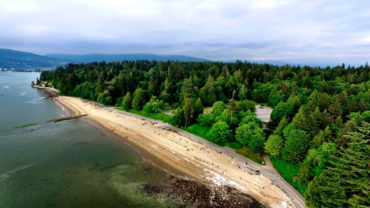 Third Beach Stanley Park Vancouver Bc Canada Drone Dji Phantom