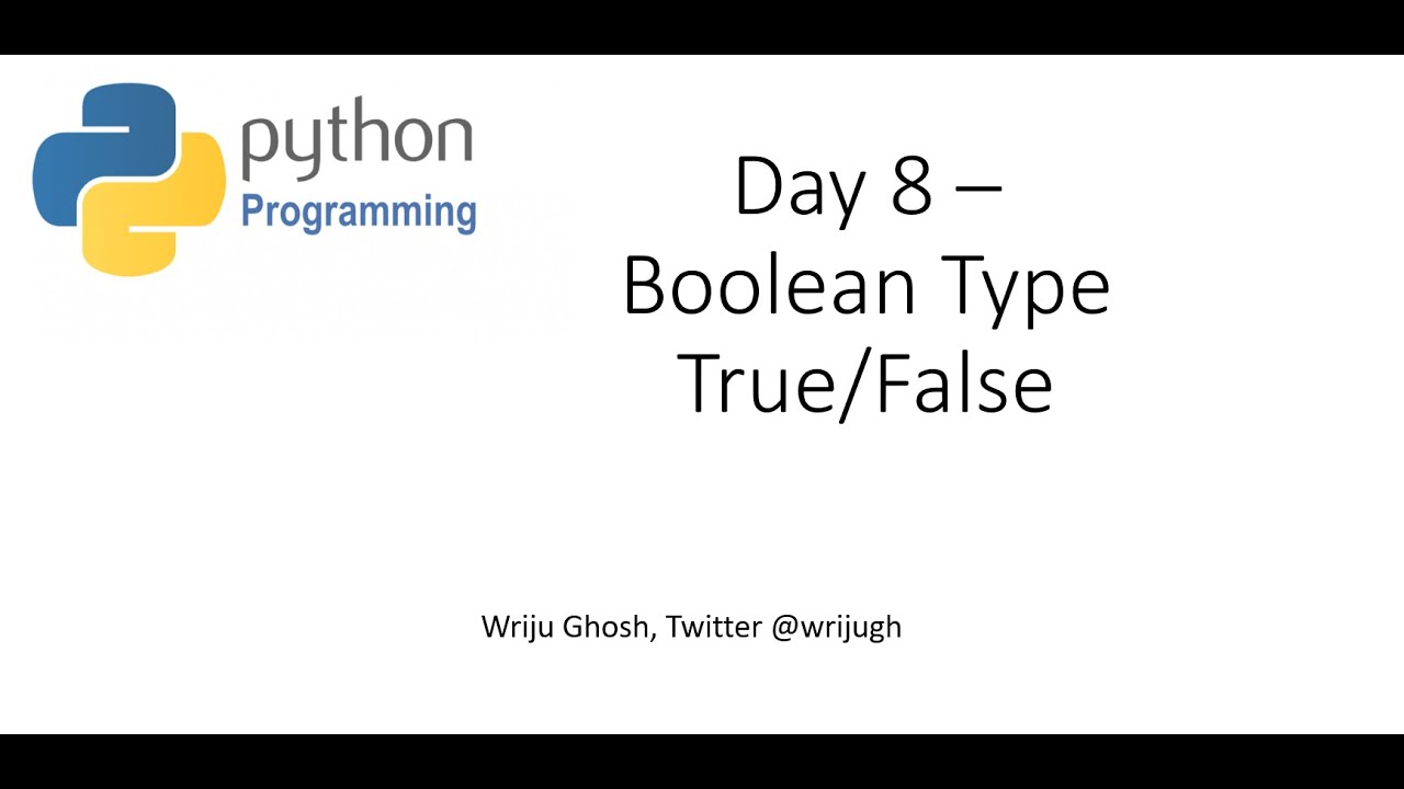08 Day 8 Boolean Type True False Python Codingkids Youtube
