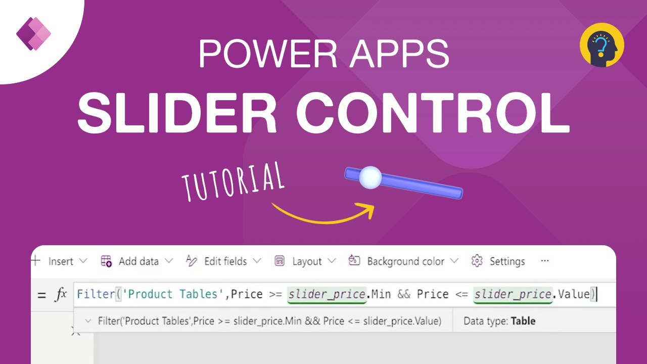 Power Apps Slider Control Gallery Filtering Tutorial Youtube