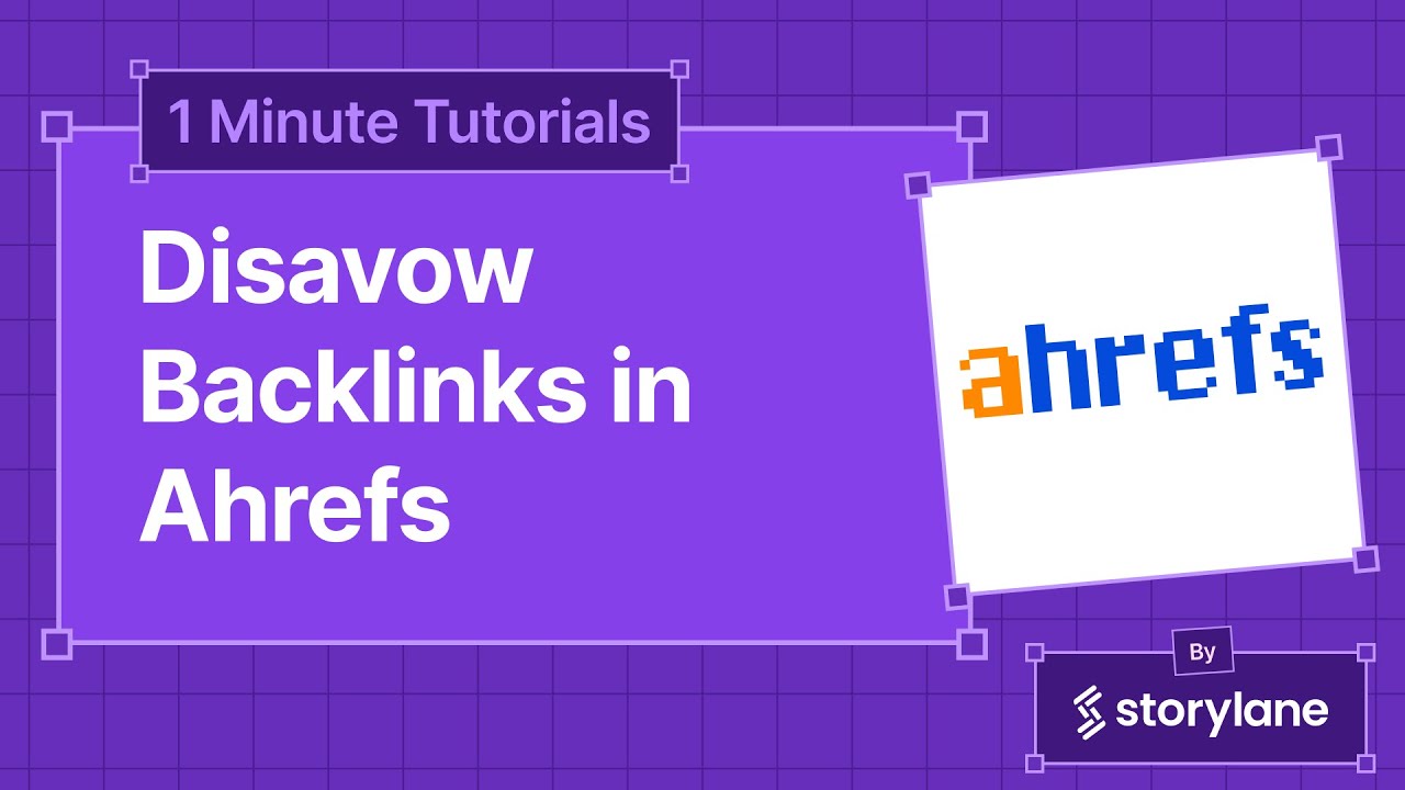 How To Disavow Backlinks In Ahrefs 1 Minute Tutorials Youtube