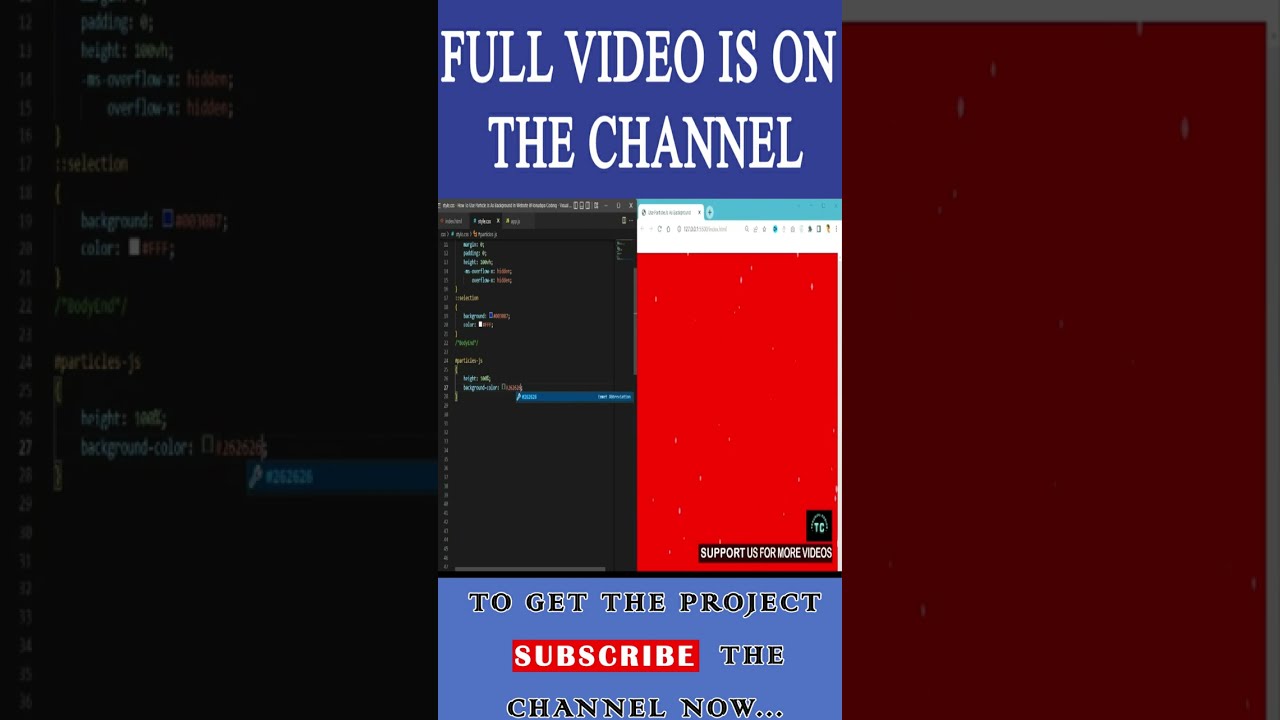 How To Add Particle Js In Html Shorts Youtube