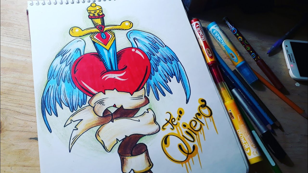 Dibujos A Lapiz De Corazones Chidos