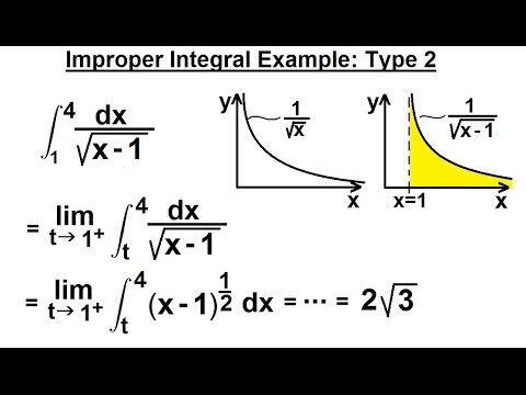 Calculus 2 Improper Integrals 6 Of 16 Type 2 Example Youtube