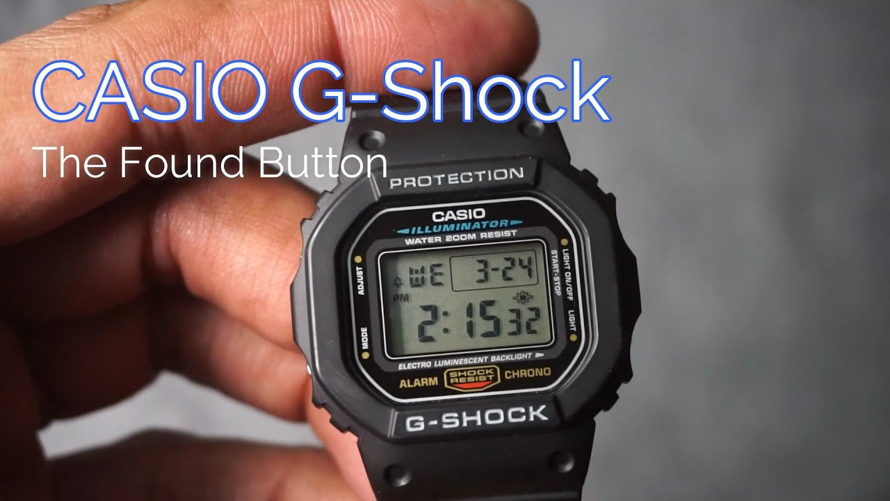 Casio G Shock Dw5600 The Found Button Explained Youtube