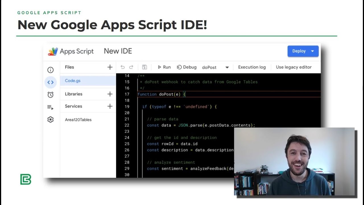 The New Google Apps Script Ide 2020 Youtube