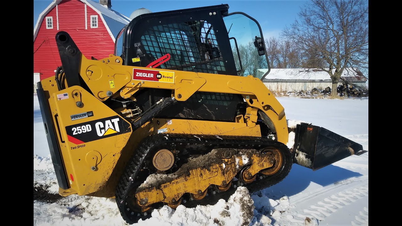 Cat 259d Moving Snow Youtube