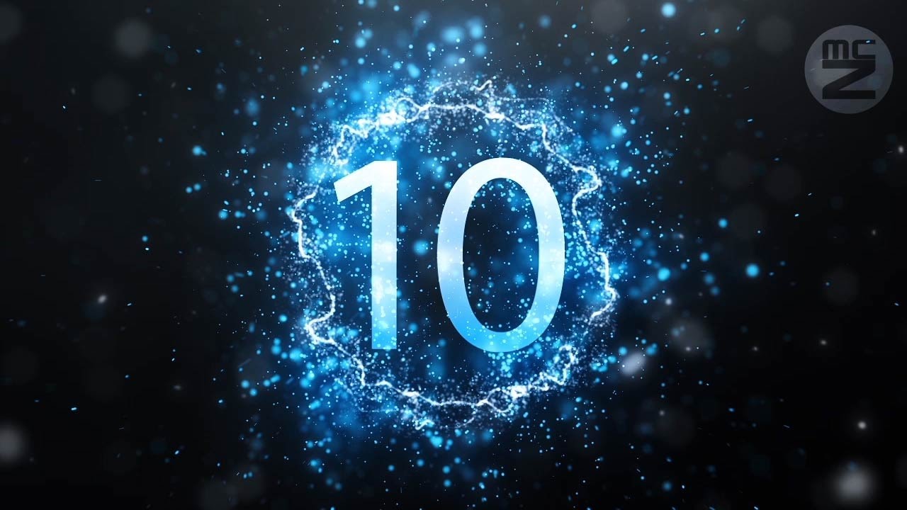 âš Epic 10s Countdown 10 Second Timer Energy Particles Fx Blue