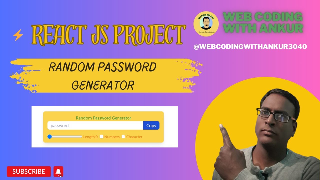 Create A Random Password Generator In React Js Step By Step Tutorial