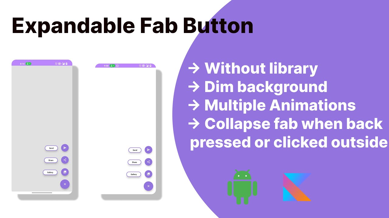 Expendable Floating Action Button Android Studio With Animation 60