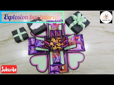 Diy Chocolate Explosion Box Easy Birthday Gift Idea 3 Layer