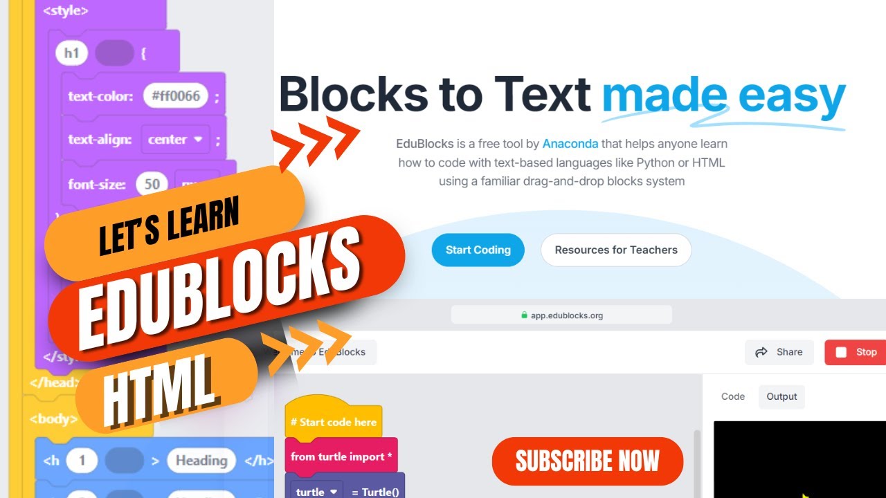 Introduction To Html Block Programming Using Edublocks 1 Youtube