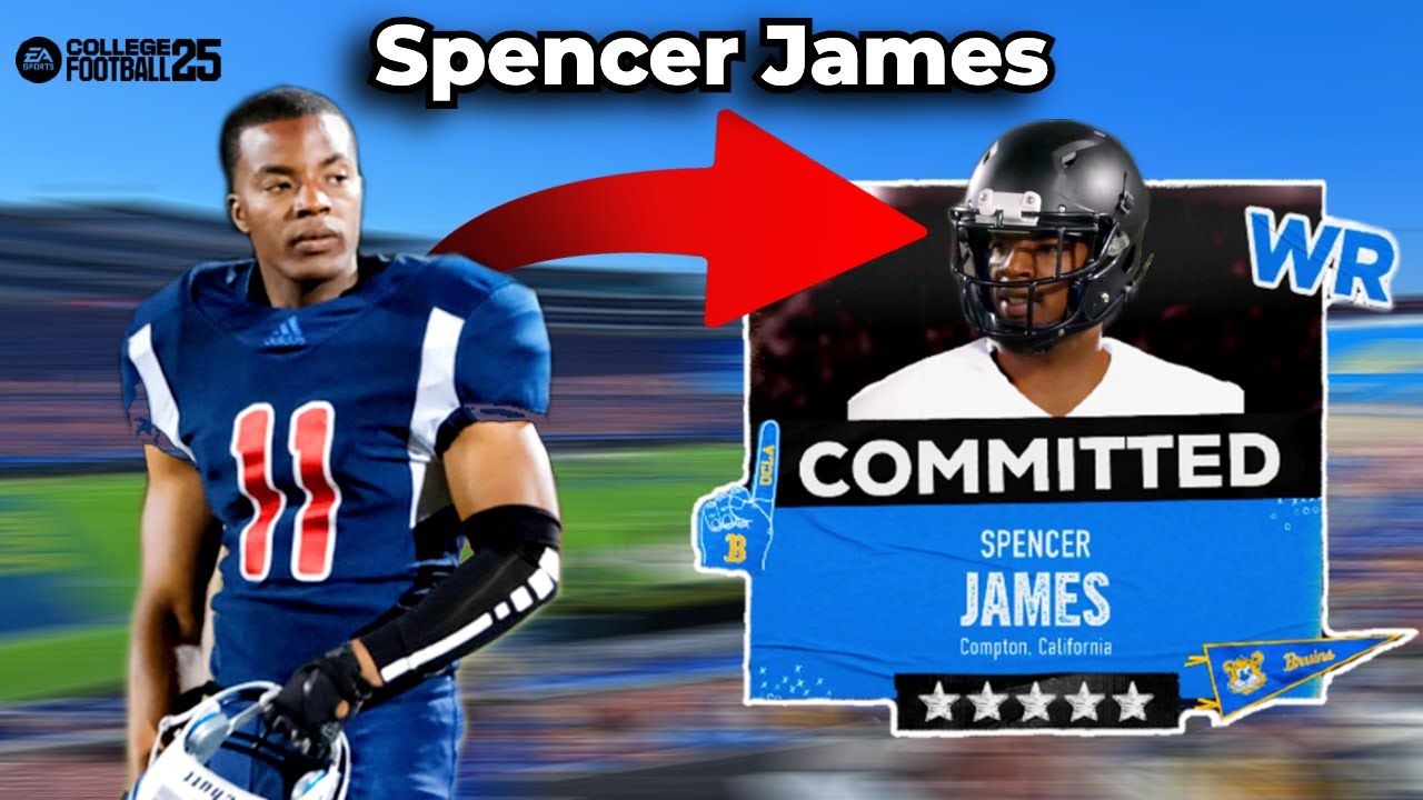 I Put Spencer James In College Football 25 Road To Glory Youtube